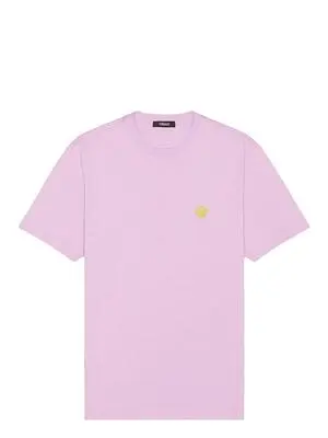 Versace Medusa Pop Embroidery Tee In Lavender - Pastel Violet