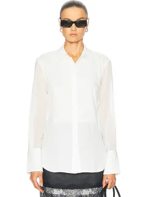 Helmut Lang Long Sleeve Button-up Blouse - White