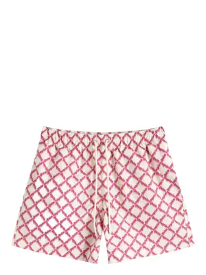 Palm Angels Net Logo Swim Shorts - Fuchsia