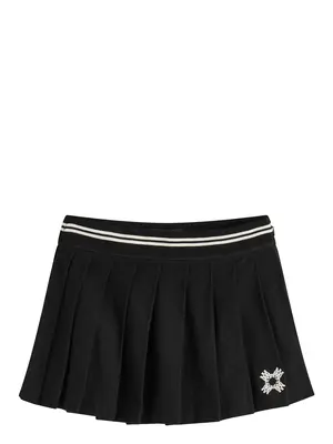Amiri Pleated Mini Skirt - Black