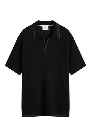PERCIVAL Cassette Knit Polo - Black