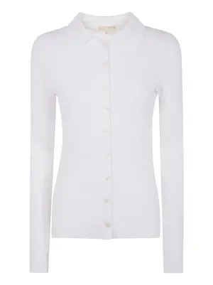 Michael Kors Fine-ribbed Cardigan - White