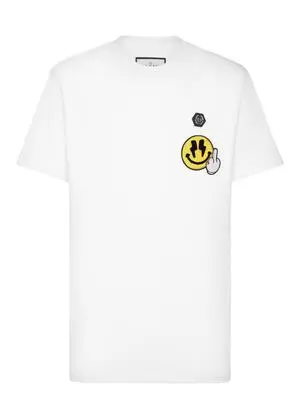 Philipp Plein Smile-patch T-shirt - White