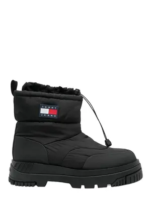 Tommy Hilfiger Logo-patch Snow Boots - Black