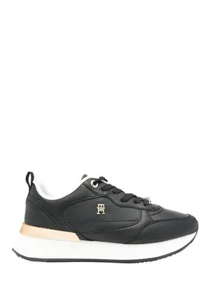 Tommy Hilfiger Logo-appliqué Sneakers - Black