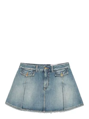 Alexander McQueen Denim Mini Skirt - Blue
