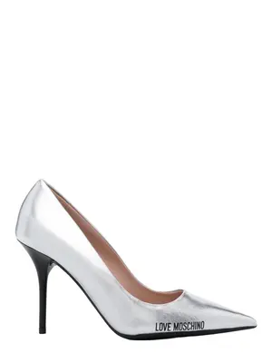 Moschino 90mm Logo Pumps - Grey