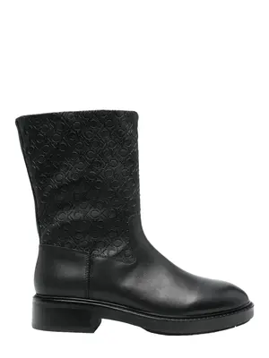 Calvin Klein Embossed Boots - Black
