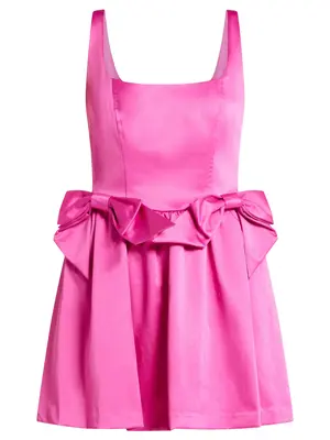 LoveShackFancy Bow Mini Dress - Pink