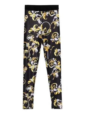 Versace Barocco-print Leggings - Black