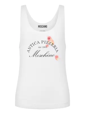 Moschino Slogan-print Vest - White