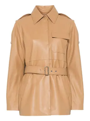 Victoria Beckham Leather Jacket - Brown