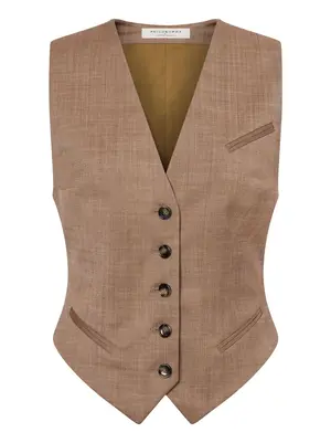 Philosophy Di Lorenzo Serafini V-neck Waistcoat - Brown