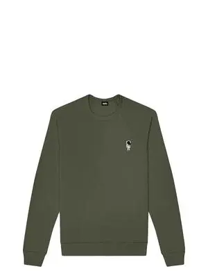 DALIX Dalix Astronaut Fleece Raglan Sweatshirt Military Green