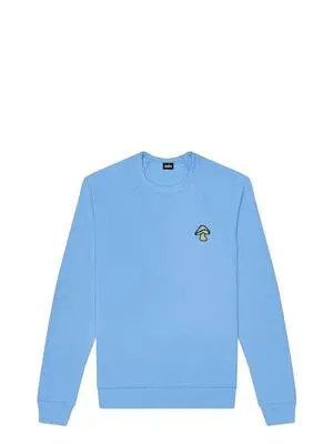 DALIX Dalix Mushroom Fleece Crewneck Sweatshirt Carolina Blue