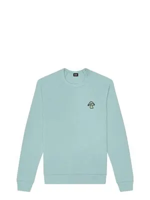 DALIX Dalix Mushroom Fleece Crewneck Sweatshirt Heather Blue Lagoon