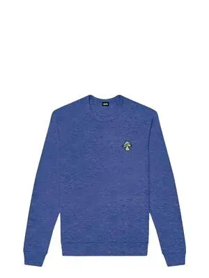 DALIX Dalix Mushroom Fleece Crewneck Sweatshirt Heather True Royal