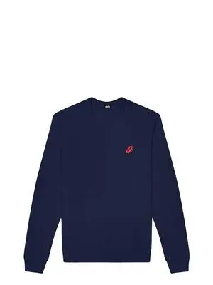 DALIX Dalix Embroidered Donut Fleece Sweatshirt Navy Blue