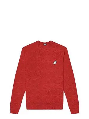 DALIX Fleece Crewneck Sweatshirt - Heather Red