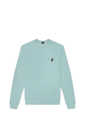DALIX Lightning Fleece Crewneck Sweatshirt - Heather Blue Lagoon