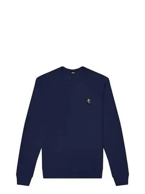 DALIX Lightning Fleece Crewneck Sweatshirt - Navy Blue