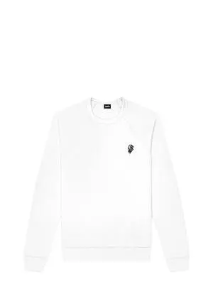 DALIX Lightning Fleece Crewneck Sweatshirt - White