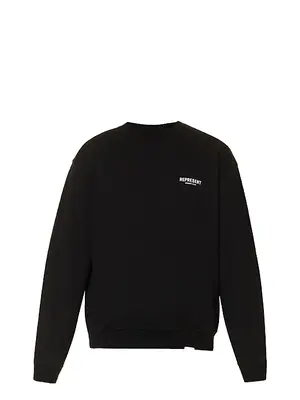REPRESENT Owners' Club Graphic-print Relaxed-fit Cotton-jersey Sweatshirt - Black