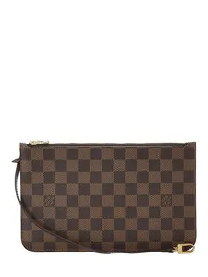 LOUIS VUITTON Damier Ebene Neverfull Pouch - Brown
