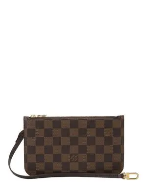 LOUIS VUITTON Damier Ebene Neverfull Pouch - Brown