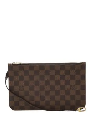 LOUIS VUITTON Damier Ebene Neverfull Pouch - Brown