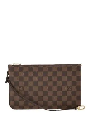 LOUIS VUITTON Damier Ebene Neverfull Pouch - Brown