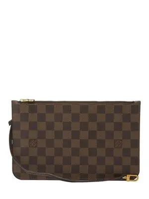 LOUIS VUITTON Damier Ebene Neverfull Pouch - Brown