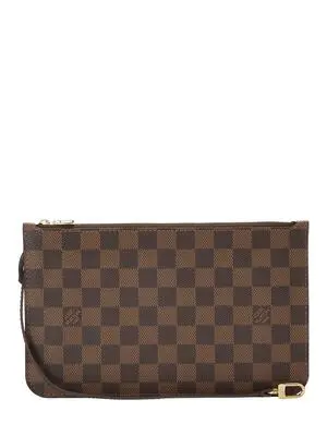 LOUIS VUITTON Damier Ebene Neverfull Pouch - Brown