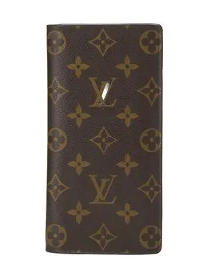 LOUIS VUITTON Monogram Canvas Brazza Wallet - Brown
