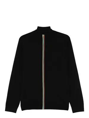 Paul Smith Artist-stripe Detailed Cardigan - Black