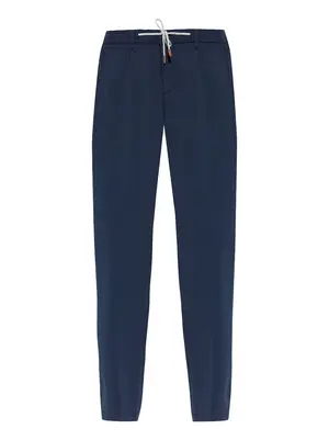Eleventy Drawstring Chino Trousers - Blue