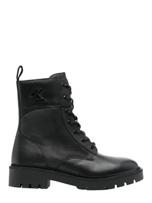 Calvin Klein Leather Boots - Black