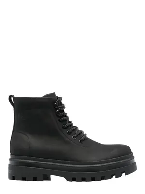 Calvin Klein Leather Boots - Black