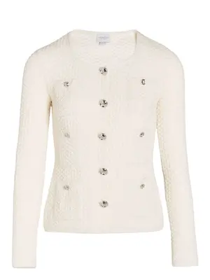 Giambattista Valli Textured Cardigan - White