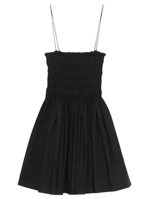 Matteau Shirred Mini Dress - Black