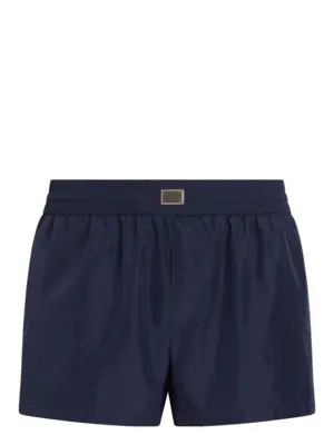 Dolce & Gabbana Logo-plaque Swim Shorts - Blue