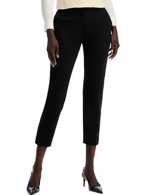 Theory Treeca Smooth Cropped Trousers - Black