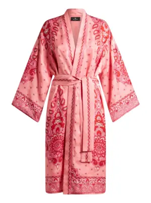 Etro Paisley-print Robe Jacket - Pink