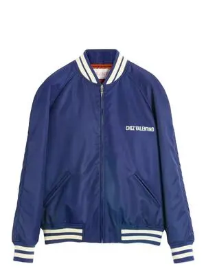 Valentino Garavani Printed Bomber Jacket - Blue