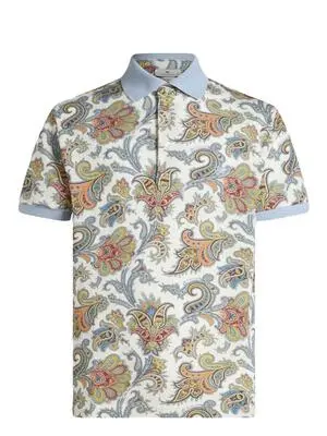 Etro Paisley Cotton Polo Shirt - White