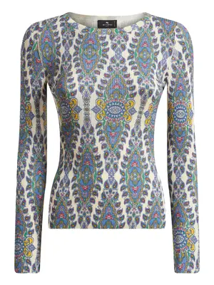 ETRO ETRO Paisley-Print Fine-Knit Sweater