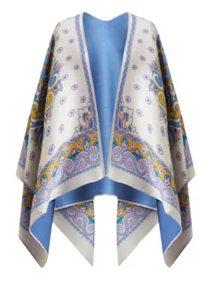 Etro Floral-print Cape - White