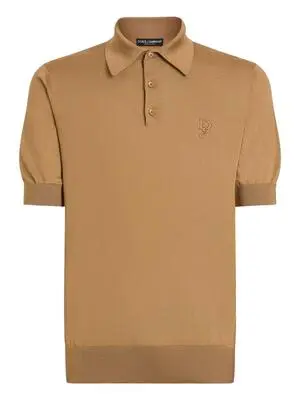Dolce & Gabbana Logo-embroidered Polo Shirt - Neutrals