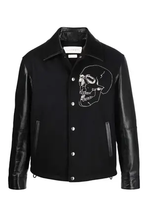 Alexander McQueen Skull-embroidered Jacket - Black