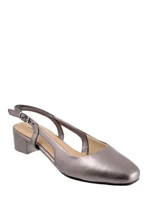 Trotters Dottie Slingback Pump - Pewter